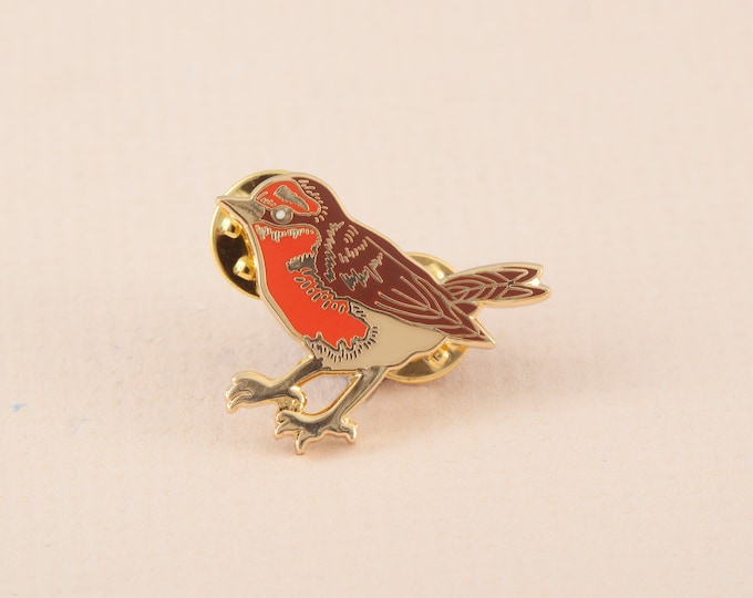 Robin Enamel Pin - Etsy