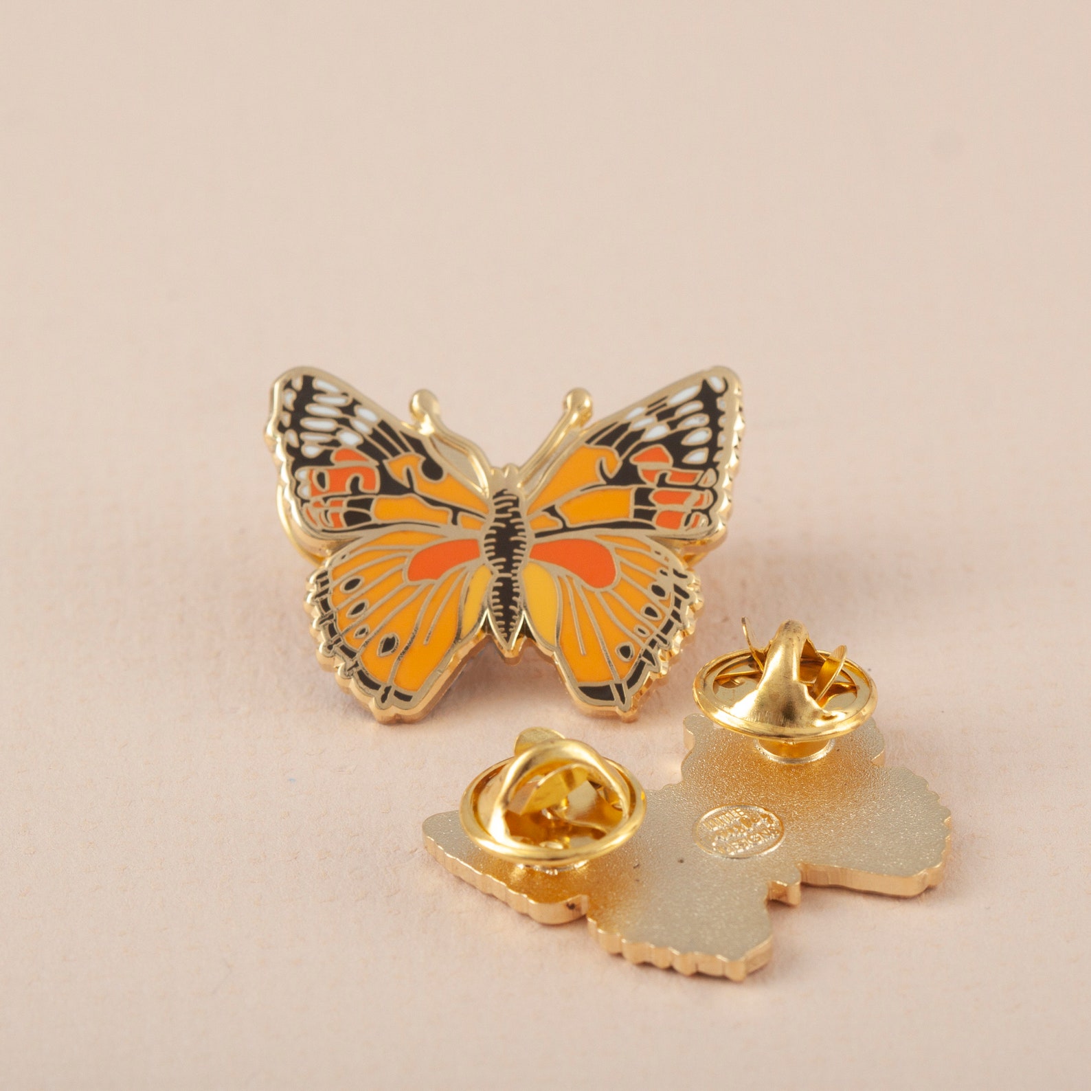 British Butterfly Enamel Pin Painted Lady Butterfly Pin - Etsy