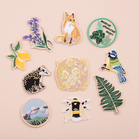 Any 2 Nature Embroidered Patches Patch Deal Nature | Etsy