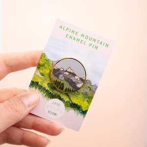 Mountains Enamel Pin | Pin Badge | Hard Enamel Pin | Gold Enamel Lapel ...