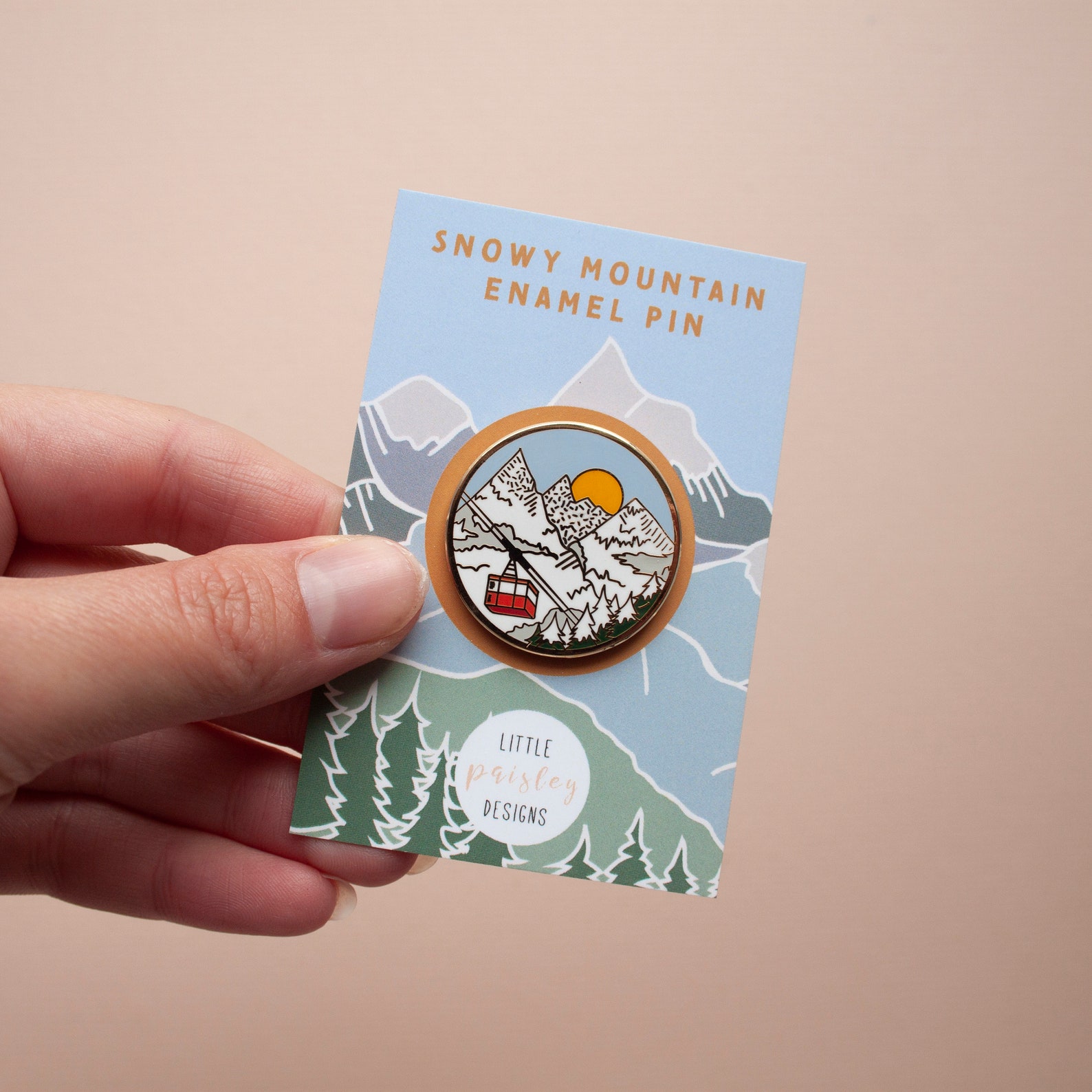 Winter Snowy Mountains Enamel Pin Hard Enamel Pin Badge - Etsy