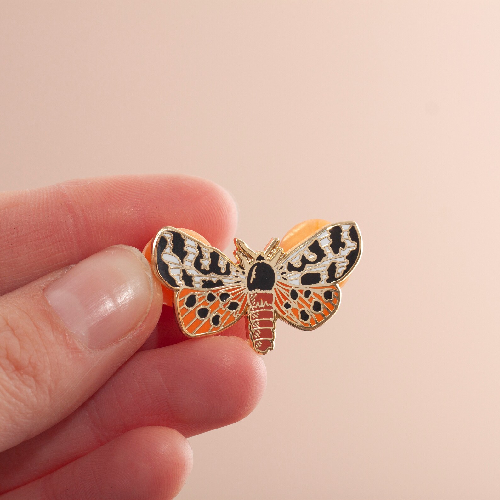 Garden Tiger Moth Enamel Pin | Pin Badge | Hard Enamel Pin | Gold ...