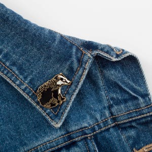 British Badger Enamel Pin | Pin Badge | Hard Enamel Pin | Gold Enamel ...