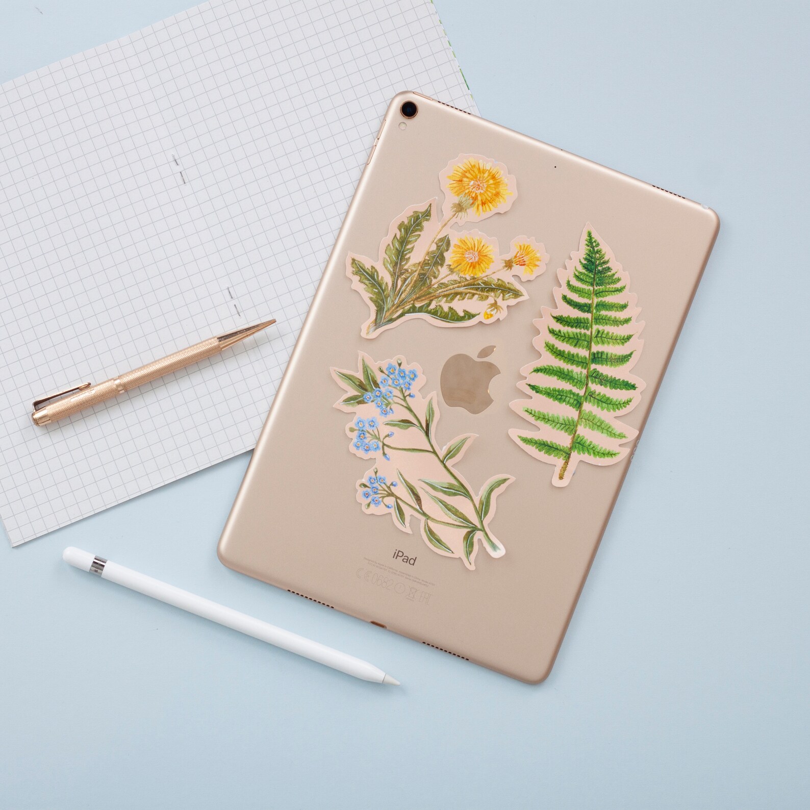 Wildflower Vinyl Sticker Pack | Watercolour Flower Stickers | Dandelion ...