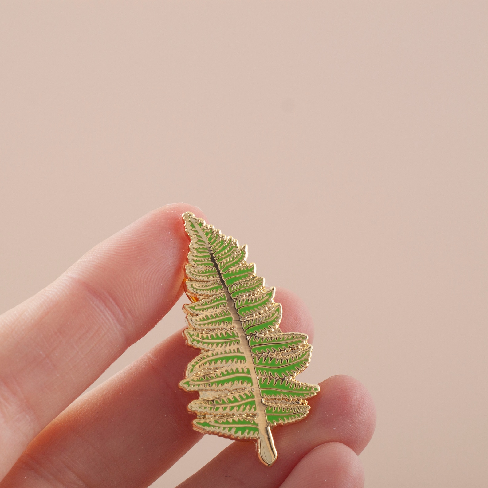 Fern Enamel Pin Plant Lapel Pin Hard Enamel Pin Gold | Etsy