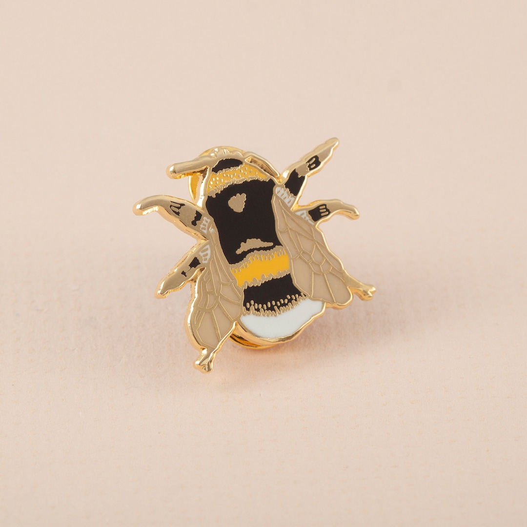 British Bee Enamel Pin | Pin Badge | Hard Enamel Pin | Gold Enamel Pin ...