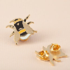 British Bee Enamel Pin | Pin Badge | Hard Enamel Pin | Gold Enamel Pin ...