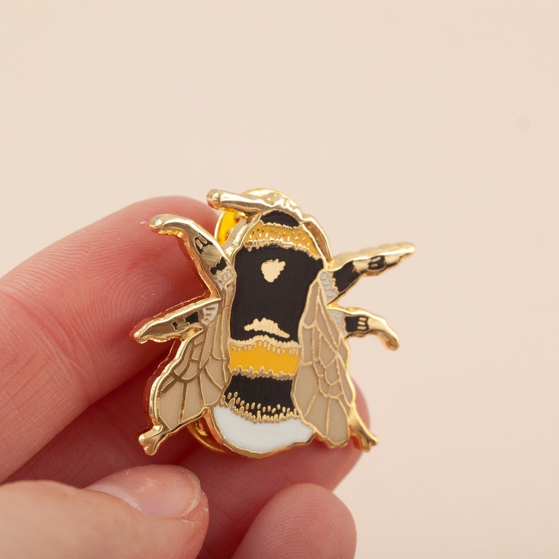 British Bee Enamel Pin Pin Badge Hard Enamel Pin Gold - Etsy