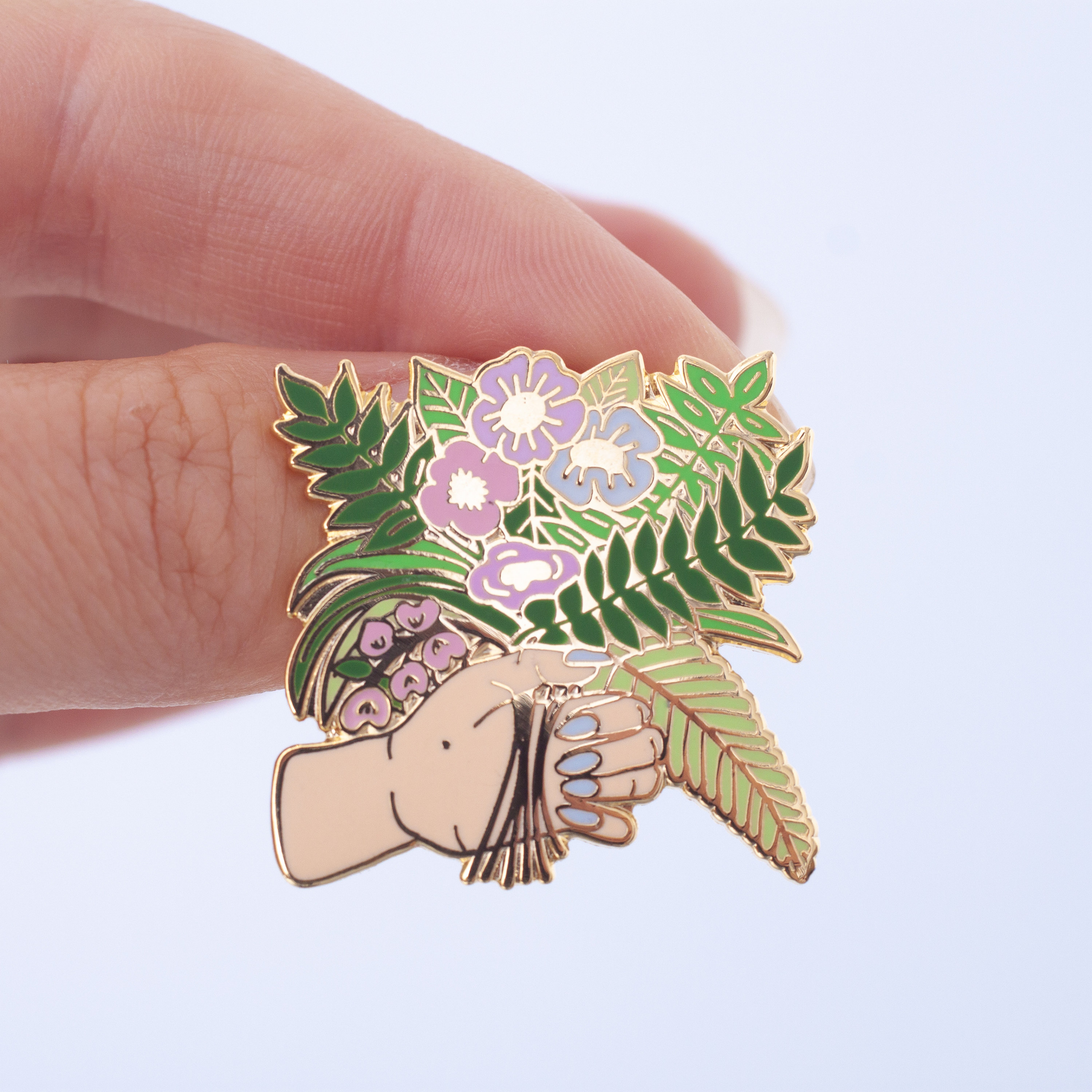 Flower Posy Enamel Pin | Lapel Pin | Hard Enamel Pin | Gold Enamel Pin ...