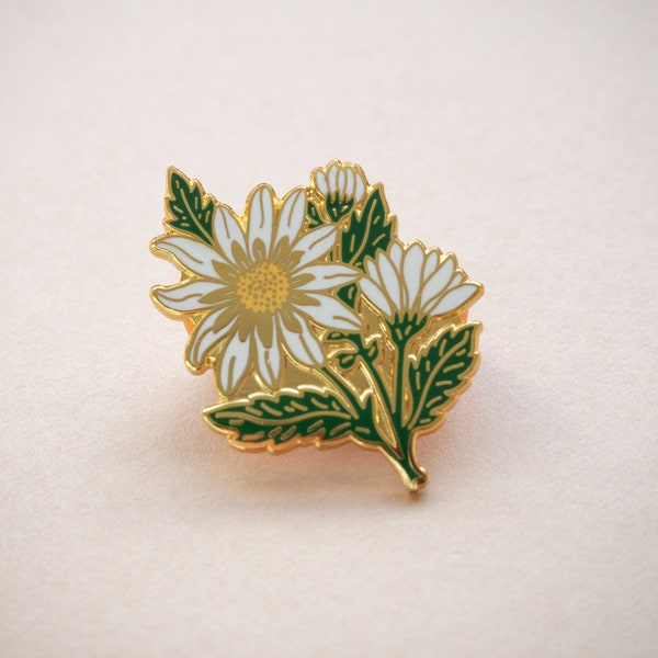 Flower Enamel Pin - Etsy