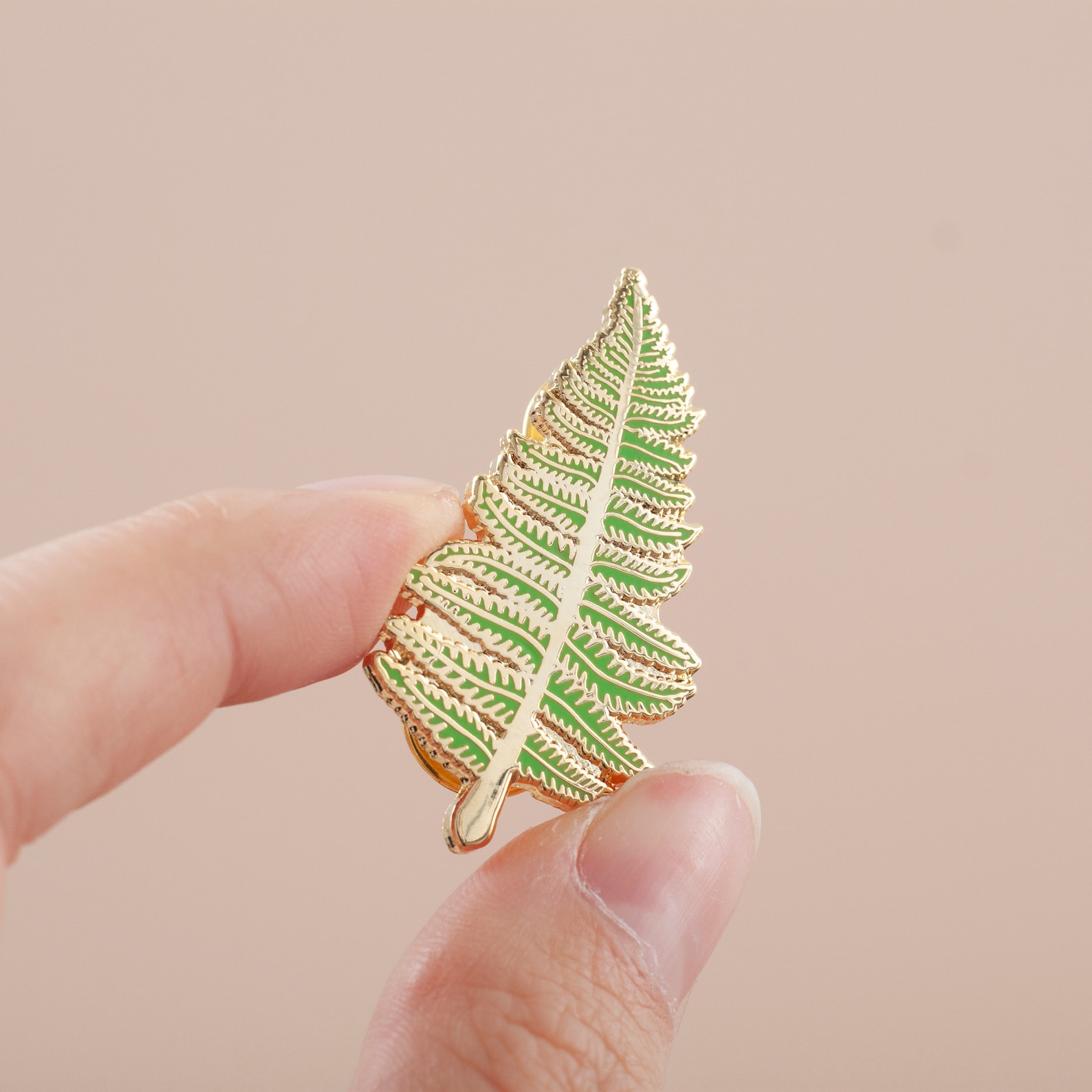 Fern Enamel Pin | Plant Lapel Pin | Hard Enamel Pin | Gold Enamel Pin ...