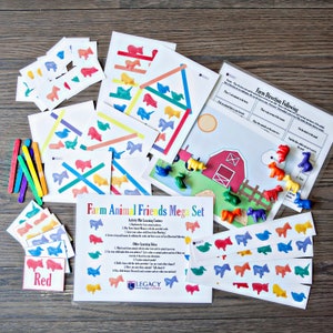 Color Matching Preschool Learning Toy, Farm Animals Toys, Toddler ...