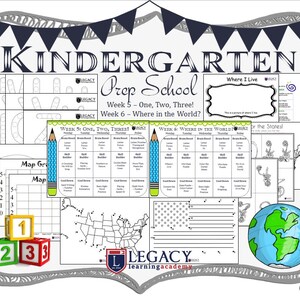 Kindergarten Homeschool Curriculum Set W/ Lesson Plans, Kinder ...