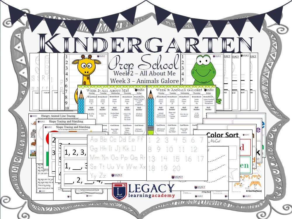 Kindergarten Curriculum and Homeschool Curriculum Set for Kids | Etsy