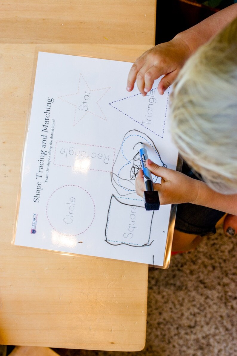 Homeschool Materials Tracing Template Toddler Teaching | Etsy