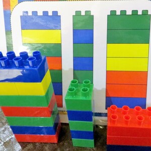 Duplo Blocks Pattern Mats Quiet Toddler Learning Activity | Etsy