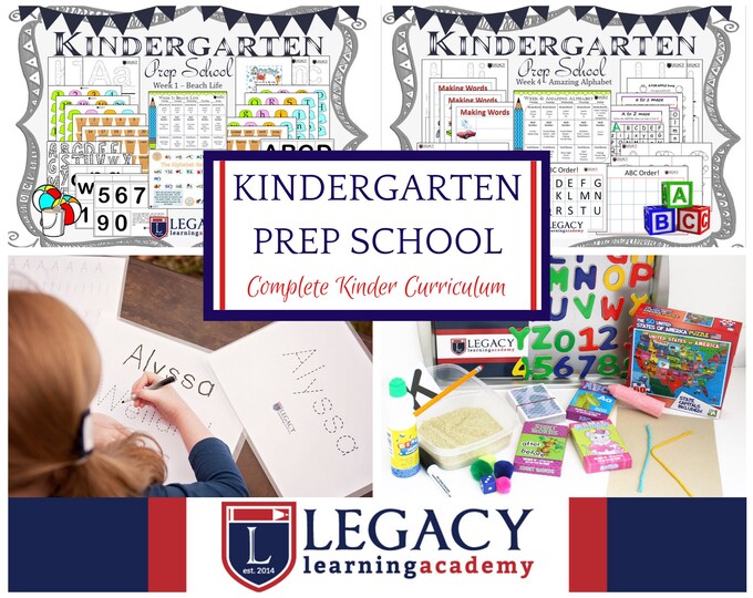 Kindergarten Homeschool Curriculum Set W/ Lesson Plans, Kinder ...