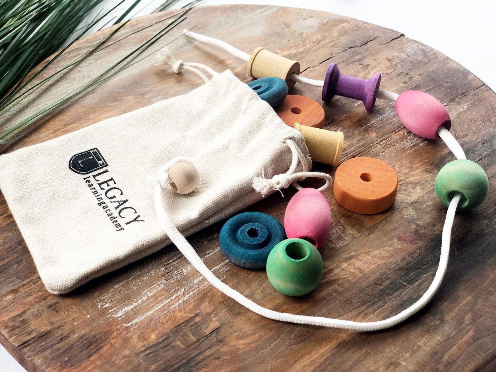 Wood Lacing Toy and Threading Toy Wooden Bead Stringing Set - Etsy UK