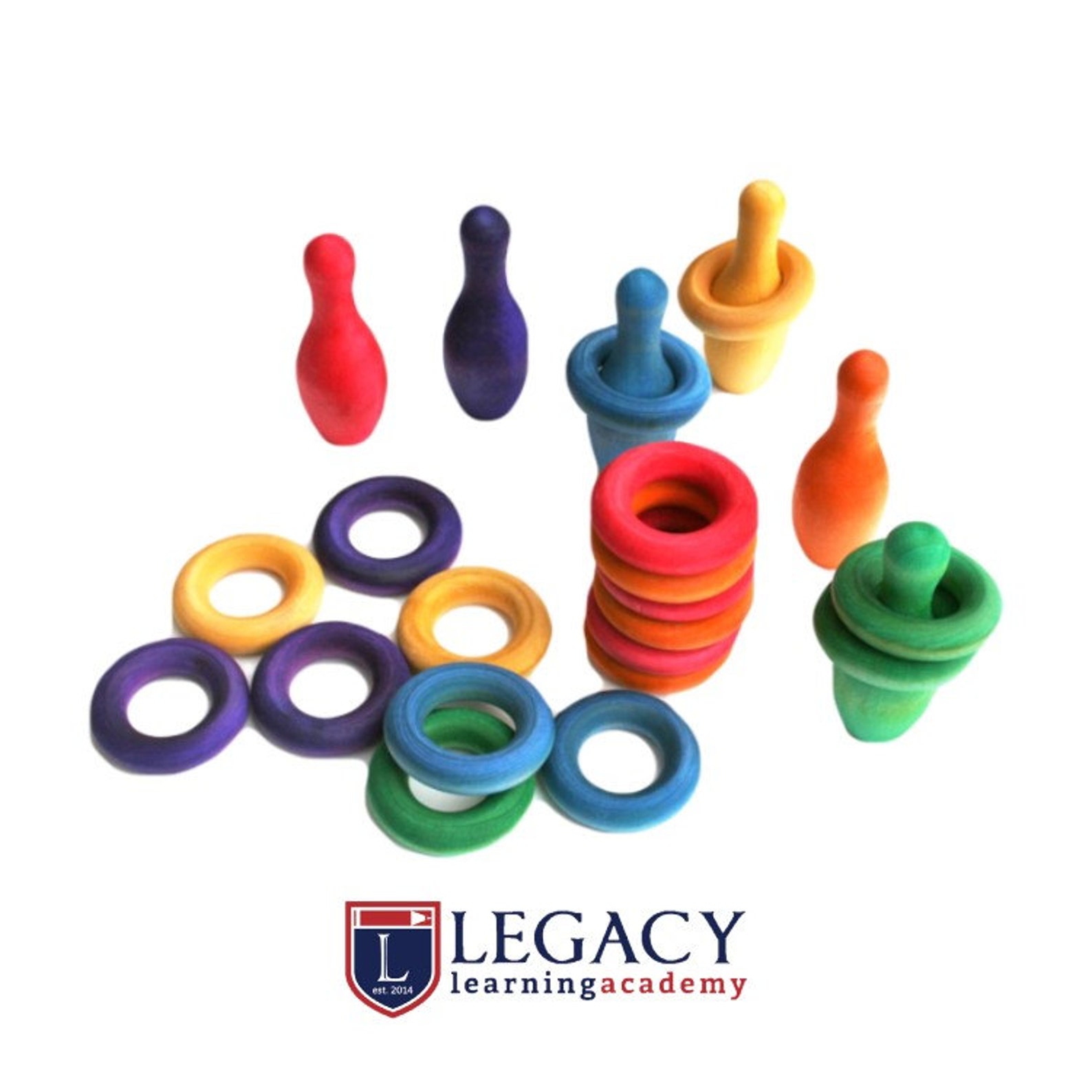 Wood Stacker Toy Waldorf Wooden Toys for Fine Motor Stacking | Etsy