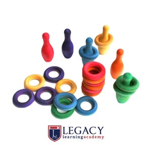 Wood Stacker Toy, Waldorf Wooden Toys for Fine Motor, Stacking Toy for ...