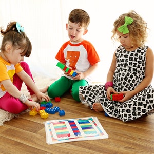 Duplo Blocks Pattern Mats Quiet Toddler Learning Activity | Etsy