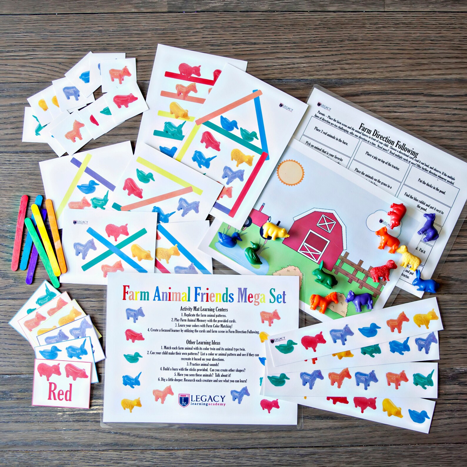 Color Matching Preschool Learning Toy Farm Animals Toys - Etsy