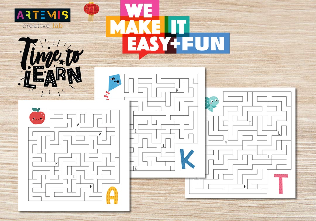ABC Maze Game. Educational Puzzle for Children. Labyrinth With Letters ...