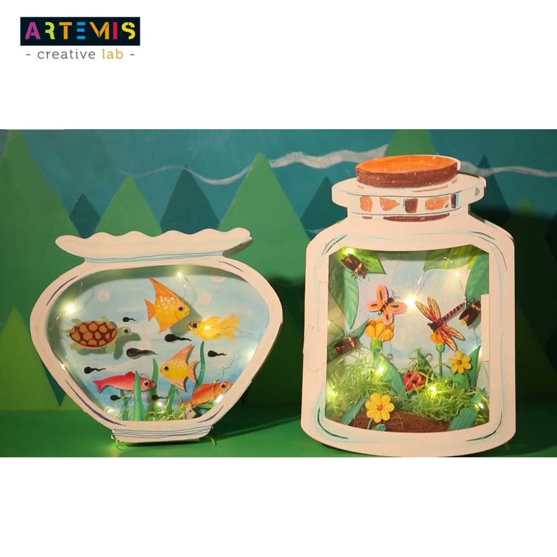 World in a Bottle Handmade DIY for Kids, Drawing Kit, Material Kit, Fun ...