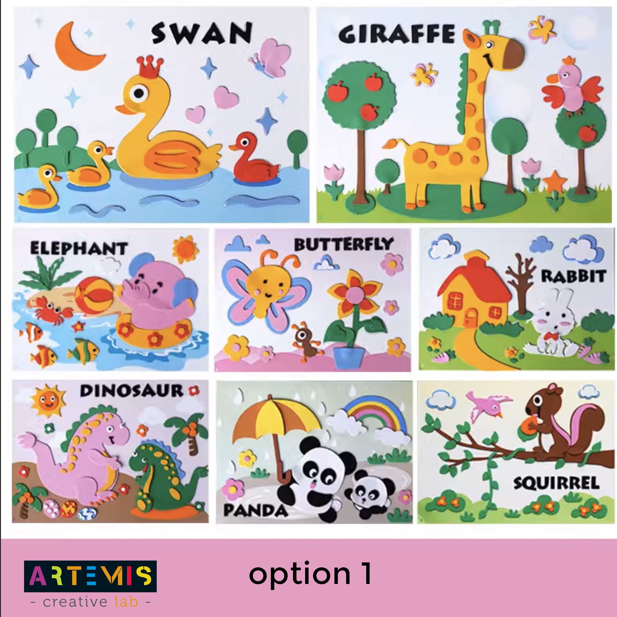 3D EVA Foam Sticker Puzzle Game DIY Cartoon Learning Education Toys for ...