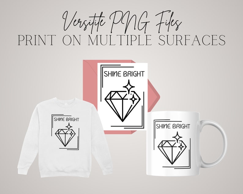 Minimal "shine Bright" Wall Art, Printable Digital Download, Modern Art ...