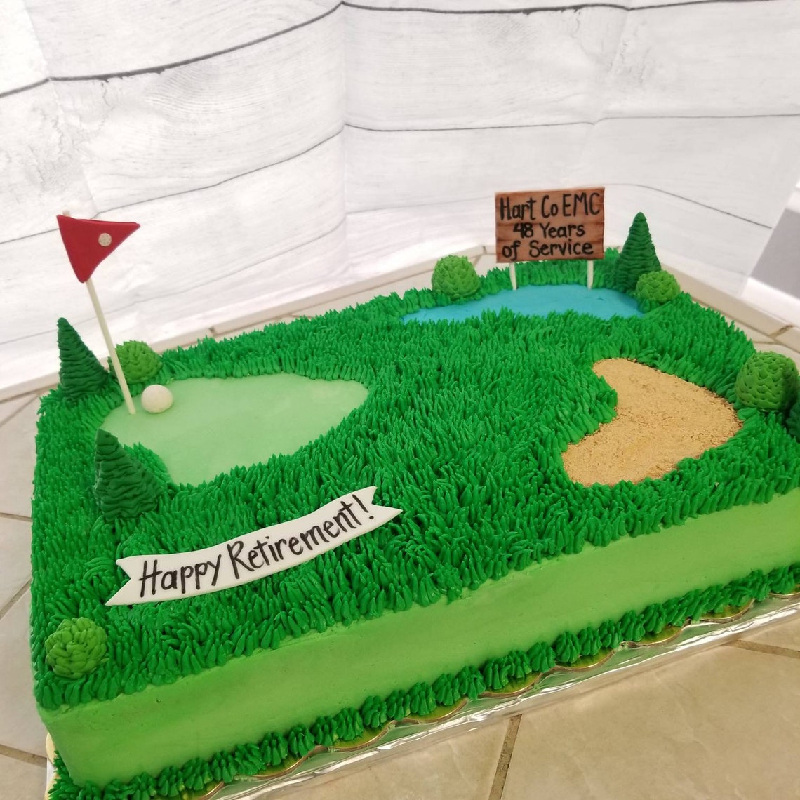Handmade Fondant Golf Theme Cake Topper Set - Etsy