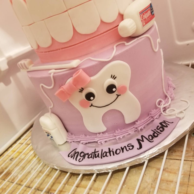 Handmade Fondant Dental Graduation Cake Topper Set - Etsy
