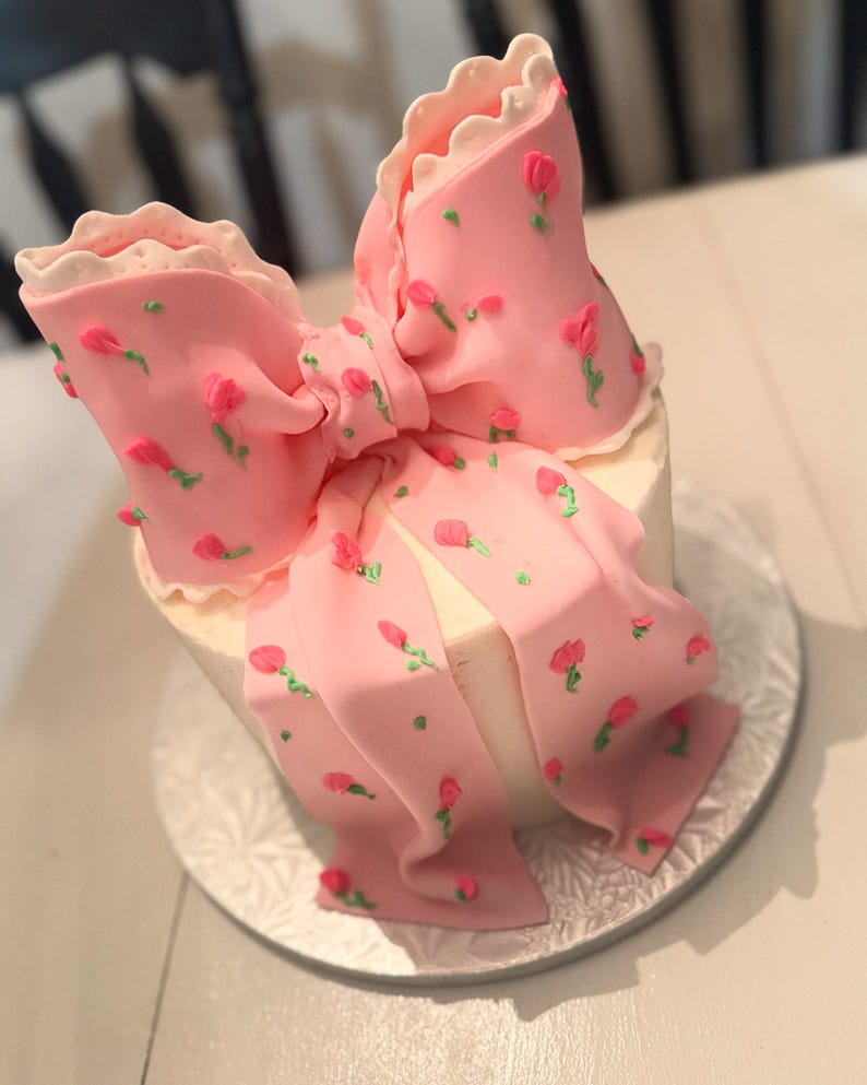 Large Fondant Bow Cake Topper - Etsy
