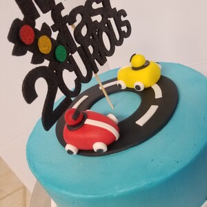 Two Fast 2 Curious Cake Topper Set - Etsy