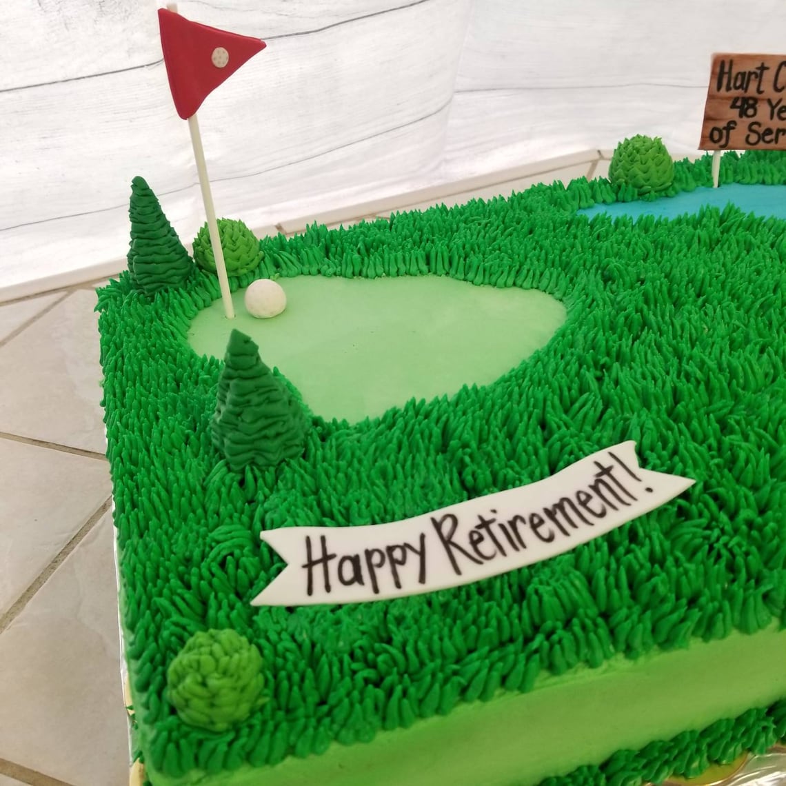 Handmade Fondant Golf Theme Cake Topper Set - Etsy