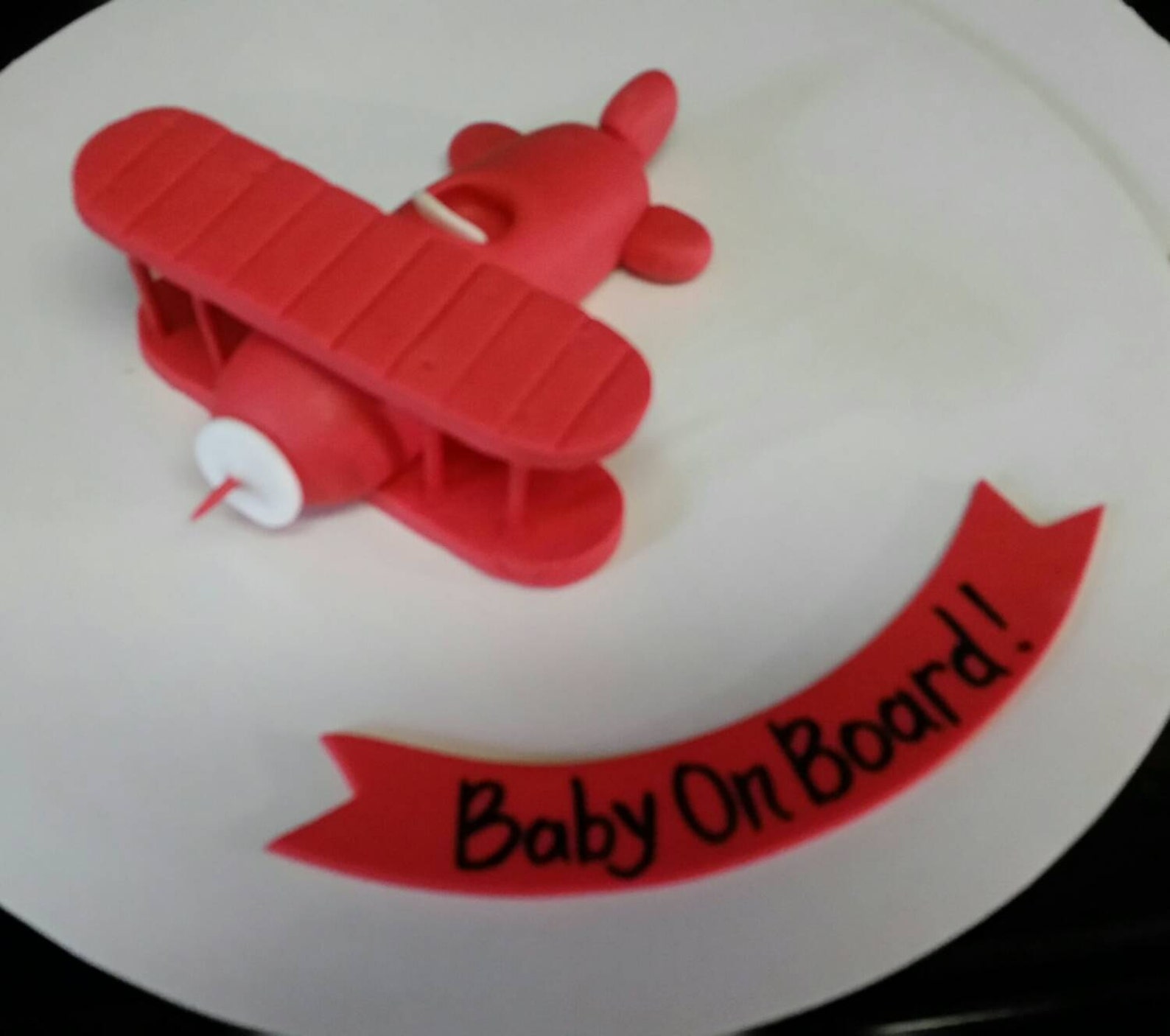 Handmade Edible Fondant Airplane Cake Topper Set - Etsy