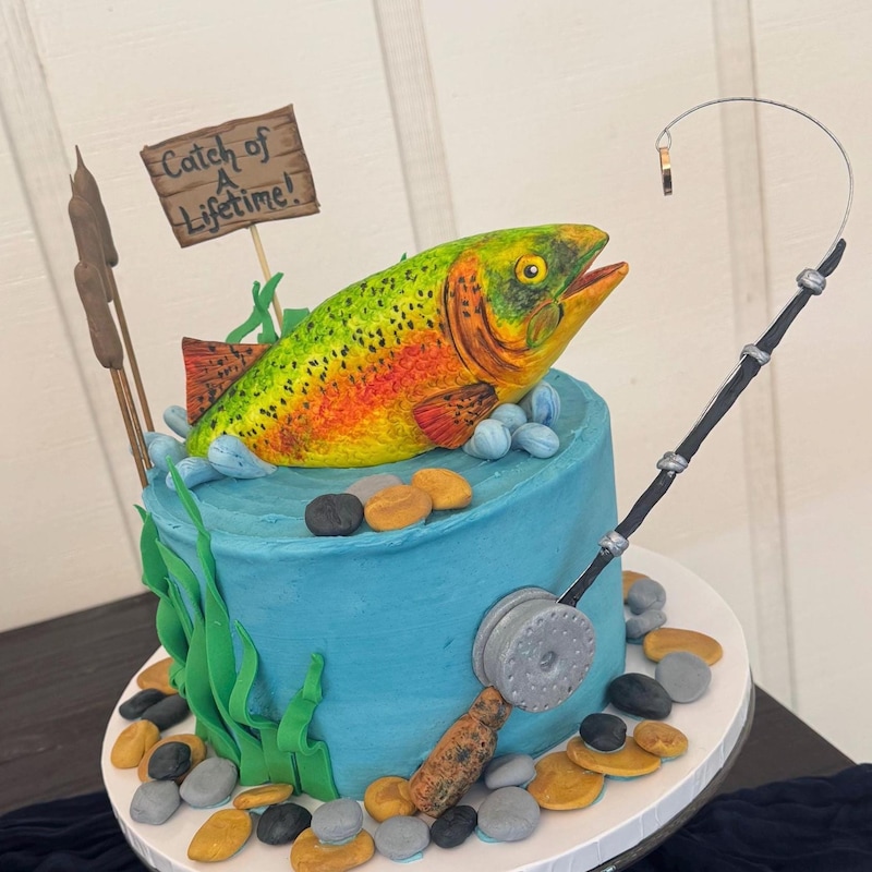 Fish Cake Topper - Etsy