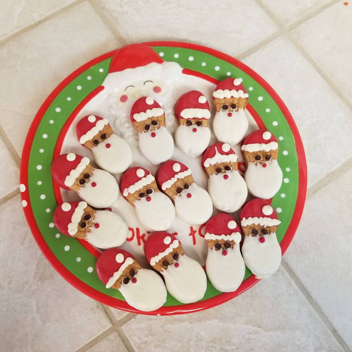 Chocolate Dipped Santa Nutter Butter Cookies - Etsy