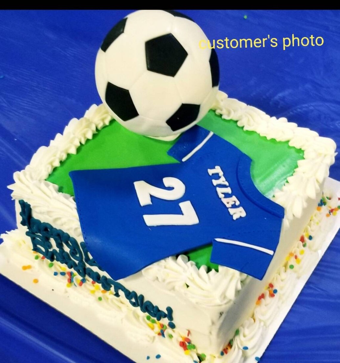 Handmade Fondant Soccer Ball and Jersey Cake Topper Set - Etsy