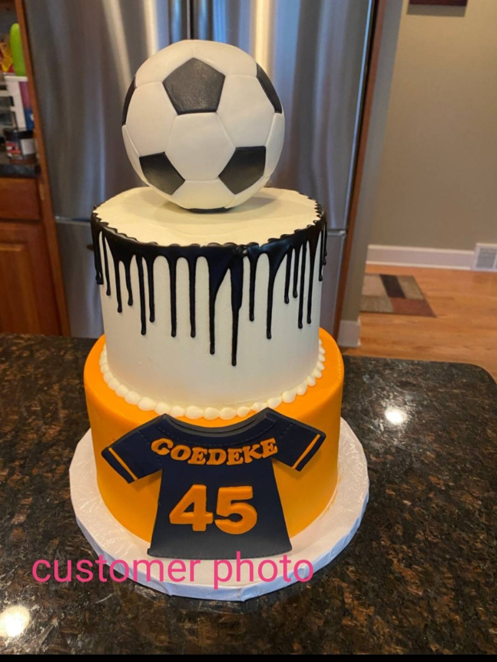 Handmade Fondant Soccer Ball and Jersey Cake Topper Set - Etsy