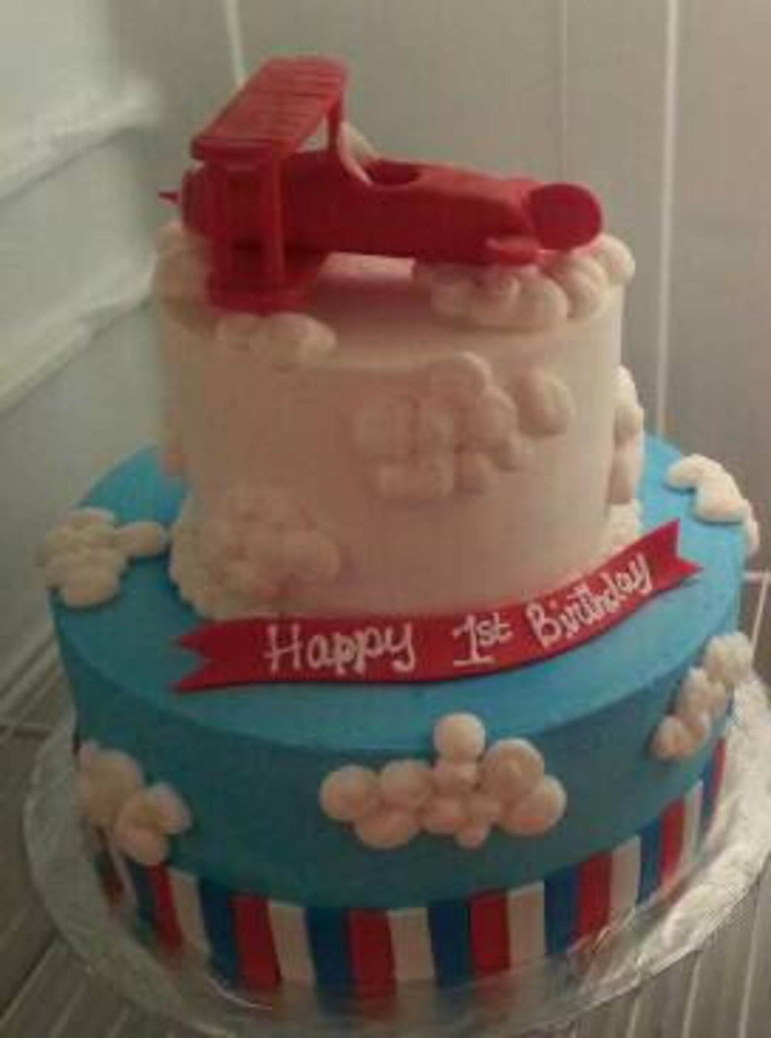 Handmade Edible Fondant Airplane Cake Topper Set - Etsy