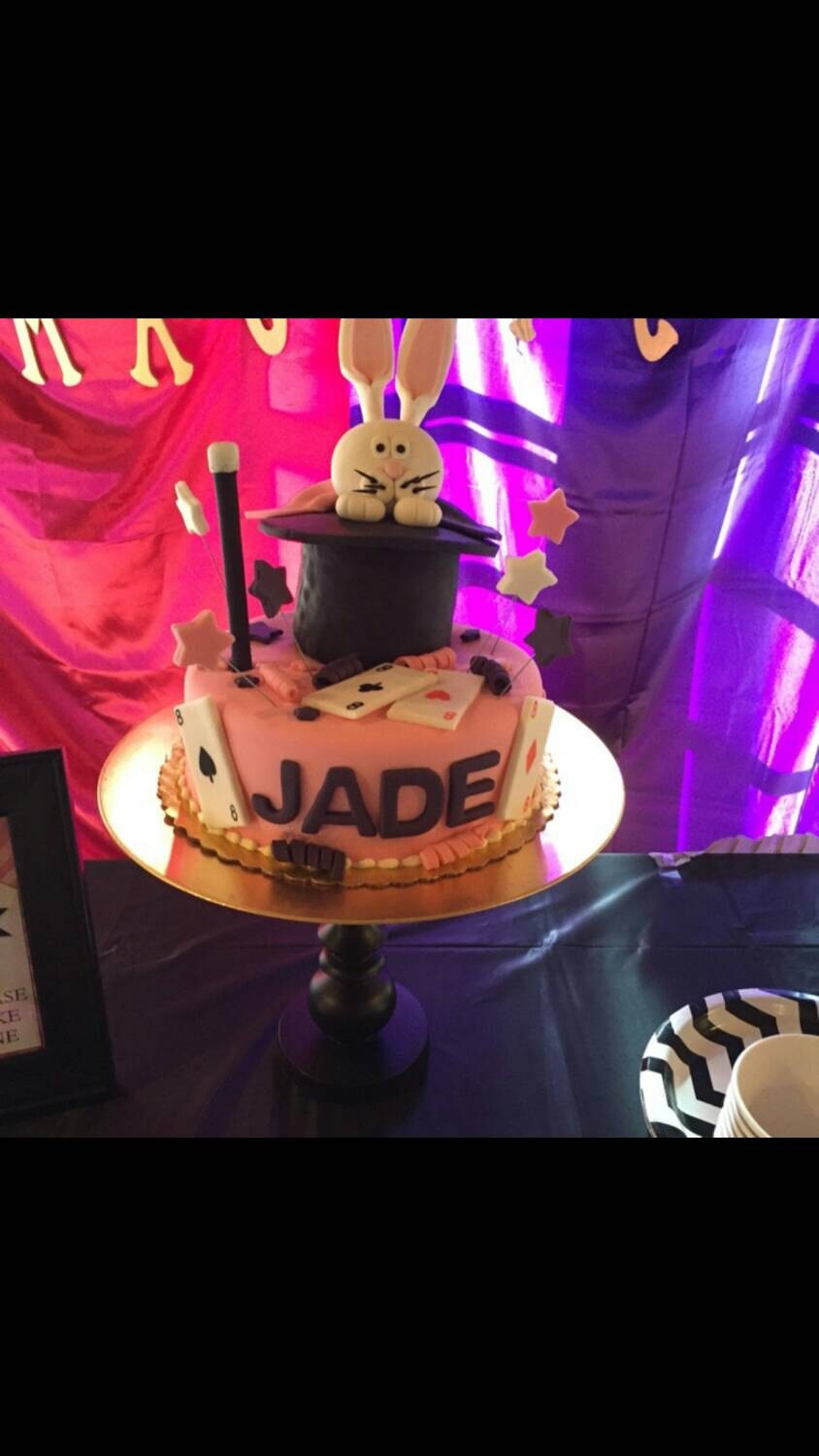 Handmade Fondant Magic Show Cake Topper Set - Etsy