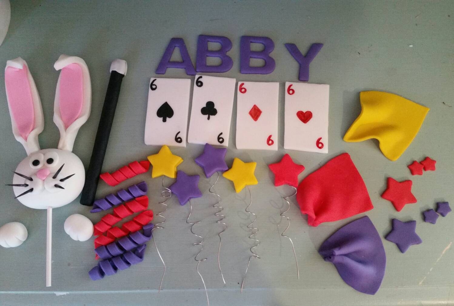 Handmade Fondant Magic Show Cake Topper Set - Etsy