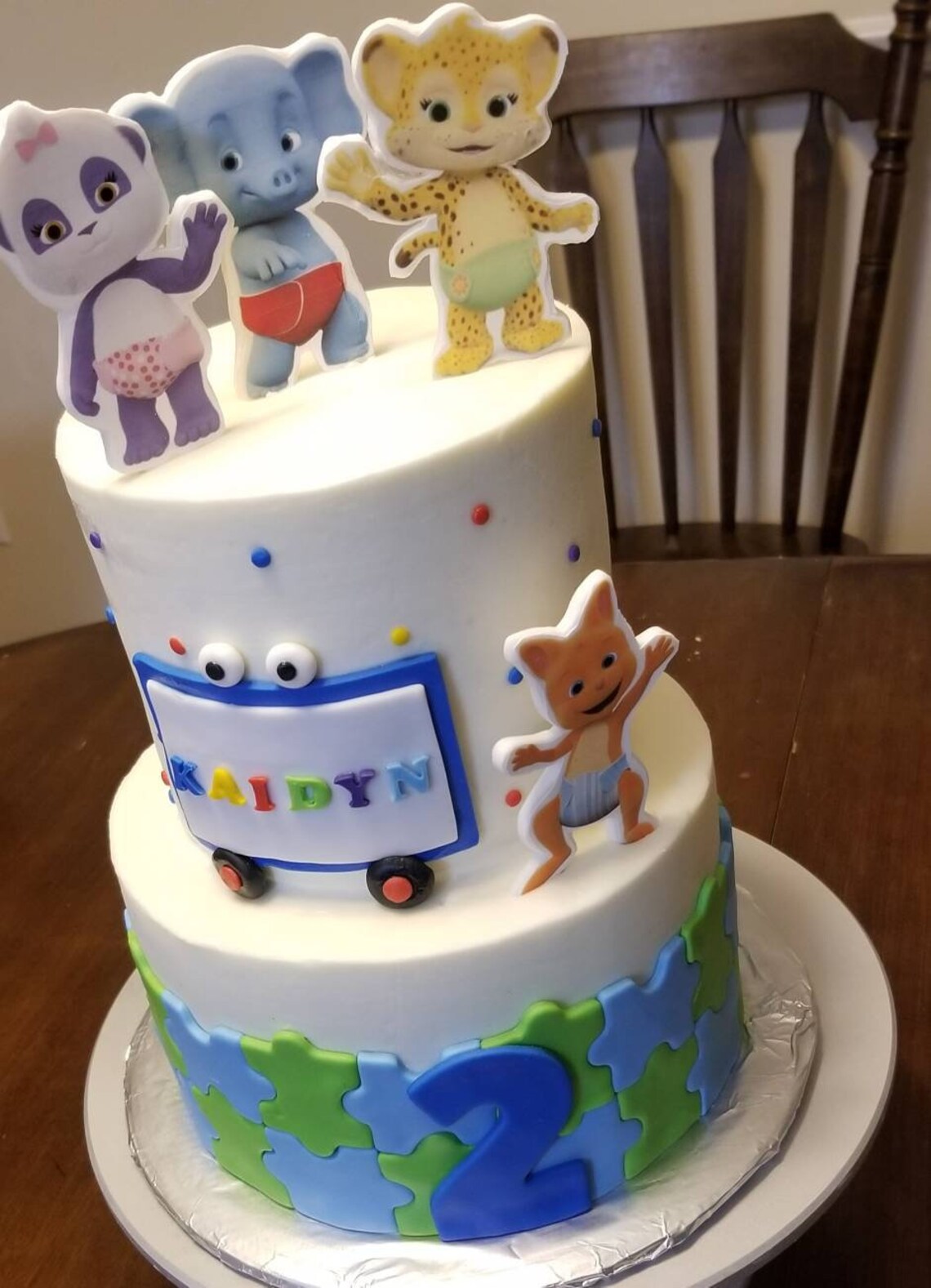 Handmade fondant Word Party Inspired Cake Topper Set | Etsy