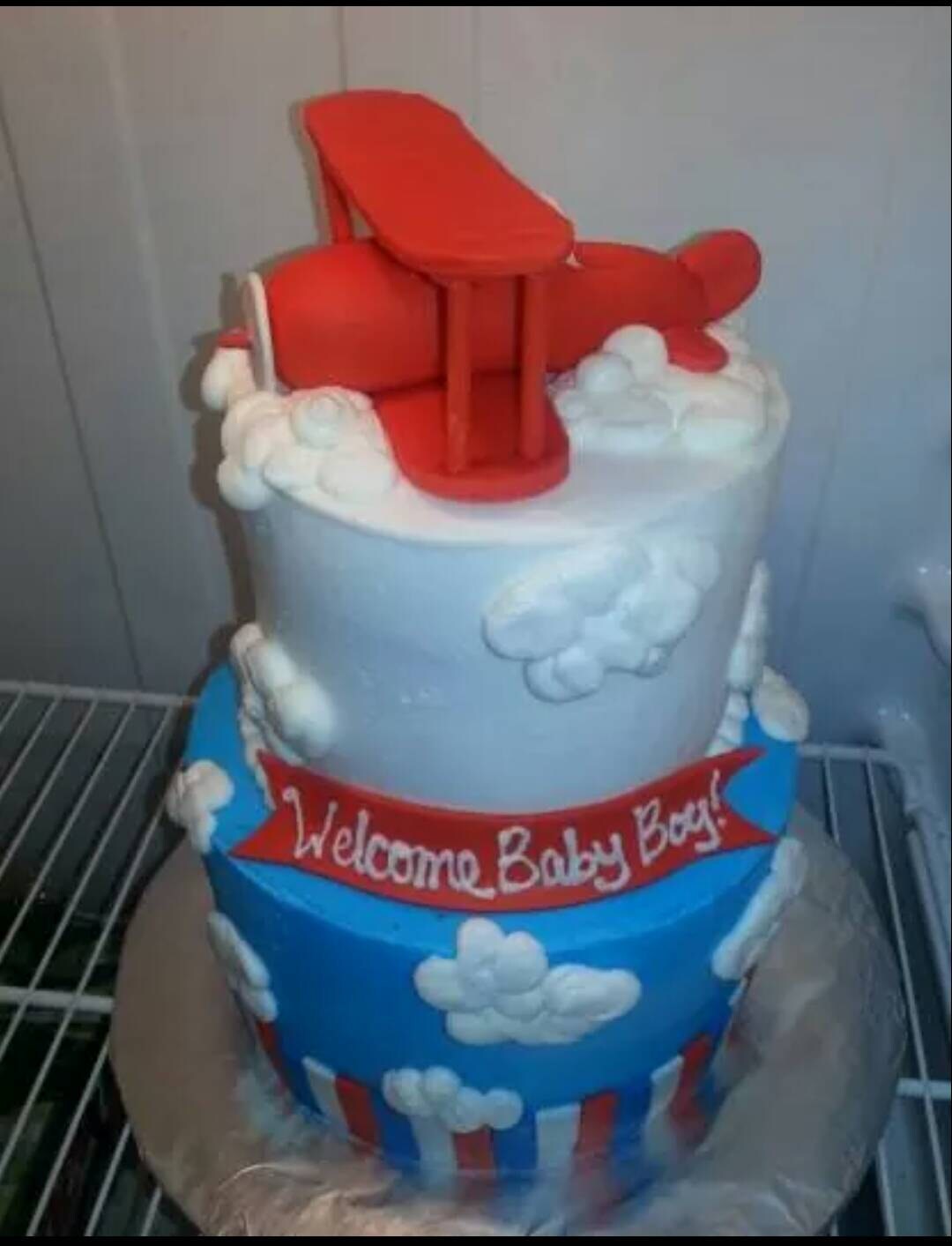 Handmade Edible Fondant Airplane Cake Topper Set - Etsy