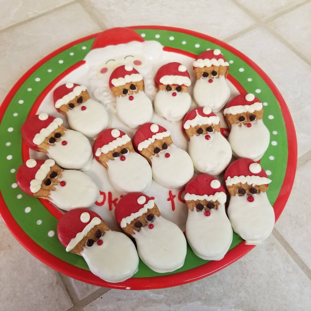 Chocolate Dipped Santa Nutter Butter Cookies - Etsy