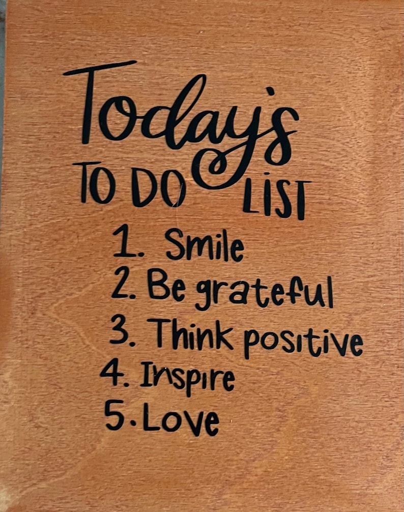Today’s to Do List Wooden Sign - Etsy