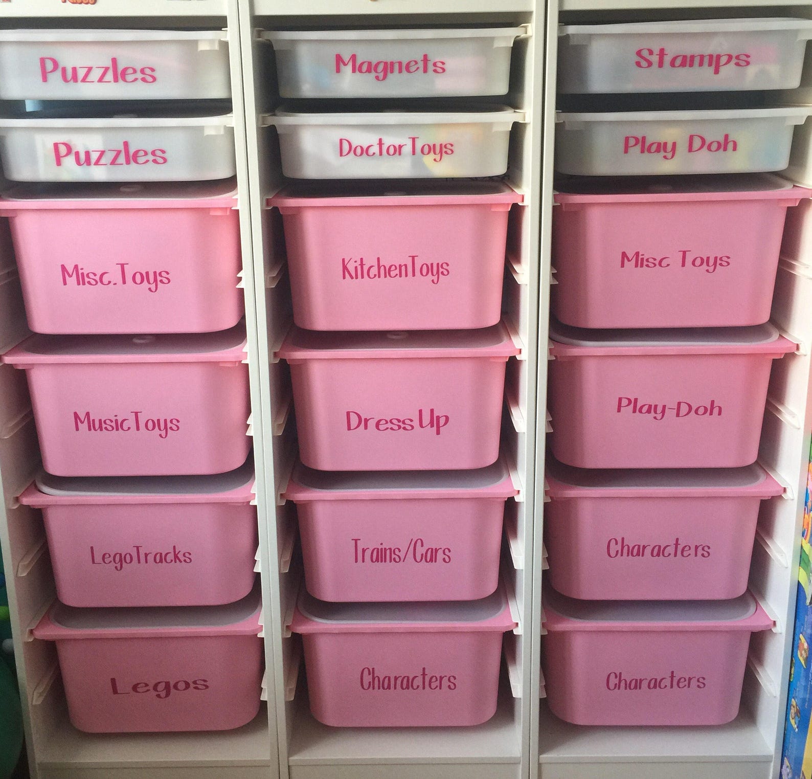 Set of 5 Labels Custom Vinyl Decal Bin Organizer Labels Home ...