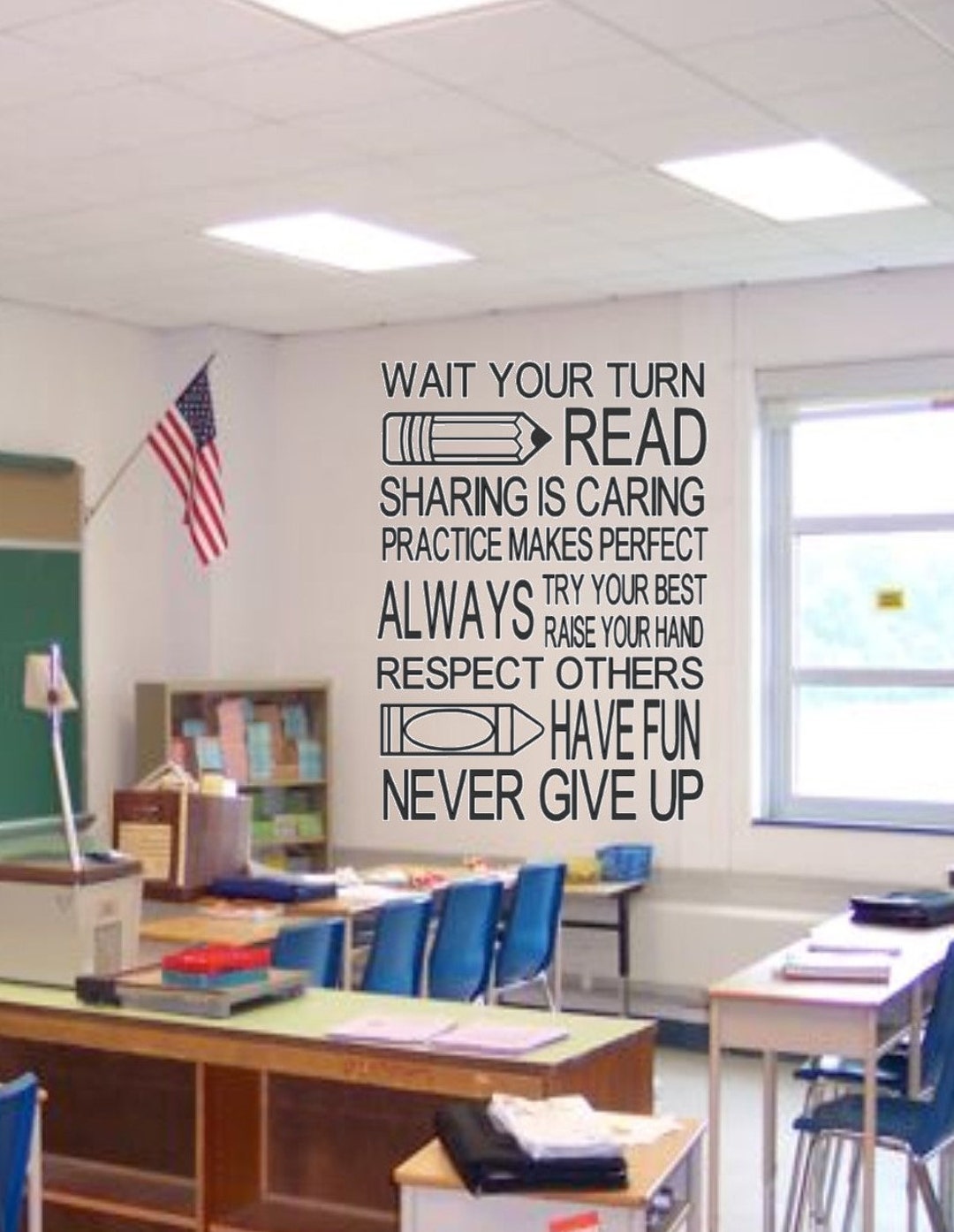 Classroom Rules - Classroom Ideas - Vinyl Wall Decal - Classroom Decor ...