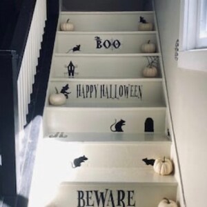 Happy Halloween Stair Decals - Halloween Decor - Halloween Decorations ...